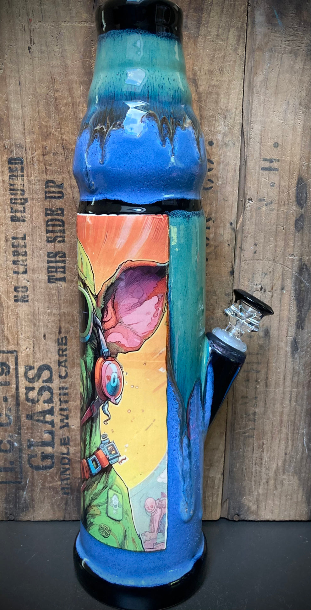 Funny Green Dog On A Ceramic Bong Best Friend Dog On Bong – Berkshire ...